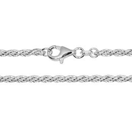OSTSEE-SCHMUCK Damen Silberkette "- Kordel 2,2 mm - Silber 925/000 -", 42, Silber 925 (Sterlingsilber), silber, Silber 925 (Sterlingsilber),