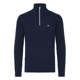 Kronstadt Herren Troyer "Troyer KSCall half zip", blau, Gr. XXL, Obermaterial: 100% Baumwolle CO., Pullover