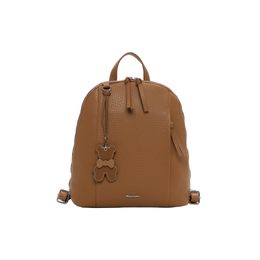 Rucksack Tamaris "Rucksack TAS Katrina", Damen, Gr. B/H/T: 27cm x 29cm x 13cm, gelb (sahara 920), Obermaterial: 60% Polyurethan PU. 40% Polyester PES., Rucks&auml;cke Rucksack
