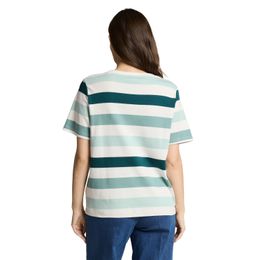 Tom Tailor Damen T-Shirt, bunt, Gr. XXXL, gestreift, Single Jersey, Obermaterial: 100% Baumwolle, Shirts, mit Streifen Muster