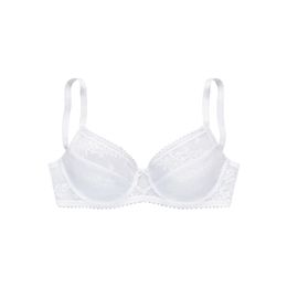 Lascana Damen B&uuml;gel-BH, Gr. 100, wei&szlig;, Spitze, Obermaterial: 88% Polyamid, 12% Elasthan, BHs, aus feiner Jacquardspitze, sexy Dessous