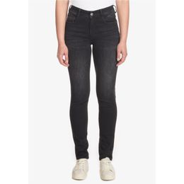 Damen Slim-fit-Jeans "PULPHIGH", schwarz, Gr. 29, Le Temps Des Cerises, unifarben, 95% Baumwolle, 4% Polyester, 1% Elasthan, Jeans, mit hohem Bund