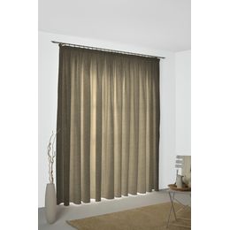 Vorhang WIRTH, B:132cm H:245cm, grau, Jacquard, Polyacryl, Wohnzimmer, Gardinen, "Bachfeld"