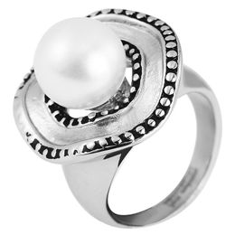 Adelia&acute;s ADELIA ́S Damen Fingerring "Damen Ring aus Edelstahl", 56, Edelstahlsilber, Edelstahl, Fingerringe