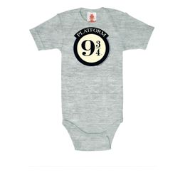 logoshirt M&auml;dchen Body "Harry Potter - Platform 9 3/4 Logo", Gr. 62, grau, 100% Baumwolle, unifarben, Bodys, mit lizenziertem Print