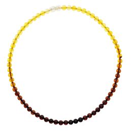 OSTSEE-SCHMUCK Damen Kette ohne Anh&auml;nger "- Kugel 6 mm - Bernstein -", 42, Bernstein, braun, Bernstein, Halsketten