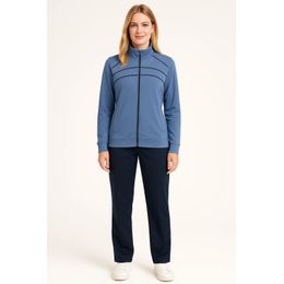 LPO Damen Trainingsjacke "Trainingsanzug Resi"coastal blau, Gr. 44, 100% Polyester, Jacken
