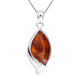 OSTSEE-SCHMUCK Damen Kette mit Anh&auml;nger "- Lilla - Silber 925/000 - Bernstein", 50, Silber 925 (Sterlingsilber), silber, Silber 925 (Sterlingsilber),