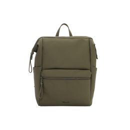 Rucksack Tamaris "Rucksack TAS Kelda", Damen, Gr. B/H/T: 32cm x 41cm x 12cm, gr&uuml;n (khaki 910), Obermaterial: 60% Polyurethan PU. 40% Polyester PES., Rucks&auml;cke Rucksack
