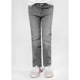 STACCATO M&auml;dchen Regular-fit-Jeans "EMMA", grau, Basic, Gr. 92, Crinkleoptik, Oberstoff: 70% Baumwolle, 28% Polyester, 2% Elasthan., Jeans, Regular