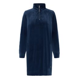 oxmo Damen Sweatkleid "Sweatkleid OXEbba", blau, Gr. S, Obermaterial: 95% Polyester PES. 5% Elasthan EL., Kleider