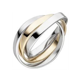Jobo Damen Fingerring "Wickelring", 50, Silber 925 (Sterlingsilber), silber, Silber 925 (Sterlingsilber), Fingerringe, 3-reihig verschlungen 925