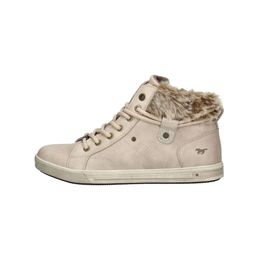 Mustang Shoes Damen Sneaker "Mustang Shoes Sneaker Lederimitat/Textil", Gr. 41beige, Lederimitat, Textil, Schuhe