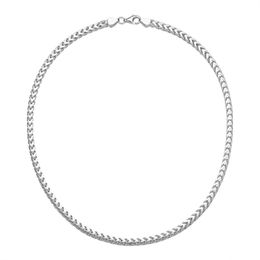 Smart Jewel Herren Silberkette "Fantasiekette 4-kant diamantiert, massiv, Silber 925", 50cm, Silber 925 (Sterlingsilber)silber, Silber 925