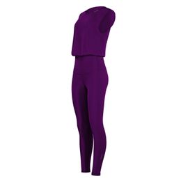 WINSHAPE Damen Jumpsuit "JS102LSC", lila, Gr. XL, 85% Polyester, 15% Elasthan, Overalls, Functional Comfort