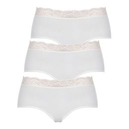 Nina von C. Damen H&uuml;ftslip "3er Pack Damen H&uuml;ftslip Slipboutique", Gr. 46, wei&szlig;, Obermaterial: 93% Baumwolle CO. 7% Elasthan EL., Unterhosen