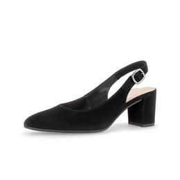 Slingpumps Gabor "Slingpumps", Damen, Gr. 42, schwarz, Schuhe Slingpumps