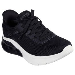 Skechers Damen Slip-On Sneaker "BOBS ARC WAVES 2.0", Gr. 41, schwarz-wei&szlig;, Textil, kontrastfarbene Details, Schuhe, Trainingsschuh, Slipper,