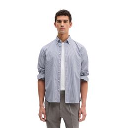 Marc O'Polo MARC O'POLO Herren Streifenhemdmulti, venom blau, Gr. XL, gestreift, Web, Obermaterial: 100% Baumwolle, Hemden, regular Fit, Bio-Baumwolle,