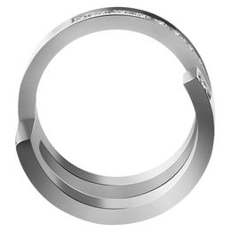 Adelia&acute;s ADELIA ́S Damen Fingerring "Damen Ring aus Edelstahl mit Strass Steinchen", 62, Edelstahlsilber, Edelstahl, Fingerringe