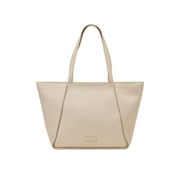 Marc O'Polo Shopper MARC O'POLO "aus einer Lederalternative aus recyceltem Polyester", Damen, Gr. B/H/T: 46cm x 27cm x 13cm, linen beige, Polyester, unifarben, Taschen Shopper