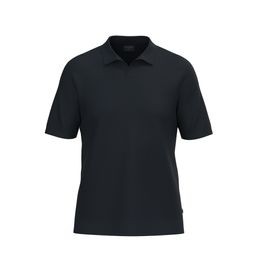 OLYMP Herren Poloshirt "Strick Casual", schwarz, Gr. L, unifarben, Feinstrick, Obermaterial: 50% Baumwolle, 50% Lyocell, Shirts, mit geripptem