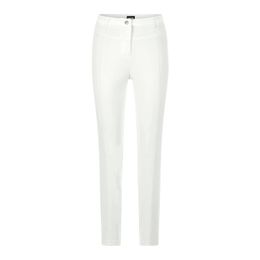GOLDNER Damen Stoffhose "Bengalinhose mit L&auml;ngsn&auml;hten", wei&szlig;, Gr. 46, Obermaterial: 67% Baumwolle CO. 28% Polyamid PA. 5% Elasthan EL., Hosen, Sattel