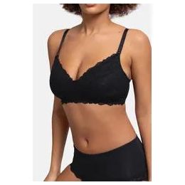 Still-BH Dorina "Valeria Nursing Bra", Damen, Gr. 90, Cup F, schwarz, Spitze, Obermaterial: 89% Nylon, 11% Lyocell, BHs Still-BH, mit B&uuml;gel, Stillclips f&uuml;r Einhandbedienung, mit Spitze