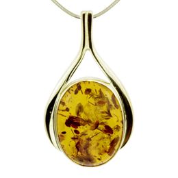 OSTSEE-SCHMUCK Damen Kette und Anh&auml;nger Set "- Sandra - Gold 333/000 - Bernstein", 42, gold, Gelbgold 333, Schmuck_Sets