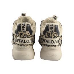 Buffalo Damen Stiefel "Buffalo CLD CHAI WARM - VEGAN NAPPA/FUR", Gr. 37beige, schwarz, leo, Kunstfaser, unifarben, Schuhe