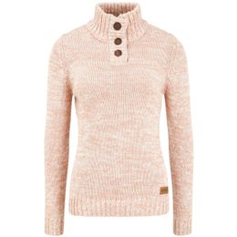 oxmo Damen Strickfleece-Pullover "Strickpullover OXPhiklicita", rosa, Gr. L, Obermaterial: 100% Baumwolle CO., Pullover