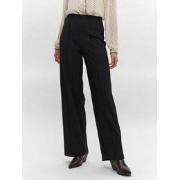V&eacute;ro Moda VERO MODA Damen Schlupfhose "VMBECKY HR WIDE PULL ON PANT", schwarz, Gr. XS, unifarben, Obermaterial: 95% Polyester, 5% Elasthan, Hosen