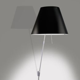 Luceplan Costanza Wandleuchte, E27 mit Touchimmer und Teleskopstange, 1D13NA000020+9D1301511701,