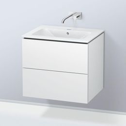 Duravit L-Cube Schrank mit ME by Starck Waschtisch, 2 Ausz&uuml;ge, 233663AA60+LC624001818,
