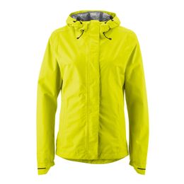 Gonso Damen Fahrradjacke "SAVE JACKET ESSENTIAL W", gelb, Gr. 42, 100% Polyester, Jacken, Damen Regenjacke wind- und wasserdicht, Radjacke mit Kapuze