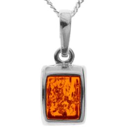 OSTSEE-SCHMUCK Damen Kette mit Anh&auml;nger "- Stefanie - Silber 925/000 - Bernstein", 45, Silber 925 (Sterlingsilber), silber, Silber 925