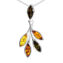 OSTSEE-SCHMUCK Damen Kette mit Anh&auml;nger "- Elena - Silber 925/000 - Bernstein", 42, Silber 925 (Sterlingsilber), silber, Silber 925 (Sterlingsilber),