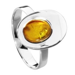 OSTSEE-SCHMUCK Damen Fingerring "- Rabea - Silber 925/000 - Bernstein", 52, silber, Fingerringe