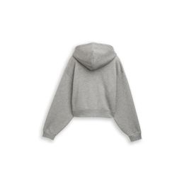 Tom Tailor M&auml;dchen Sweatjacke, grau, Gr. 164, Glitzerstreifen, unifarben, Sweatware, Obermaterial: 70% Baumwolle, 18% Polyester, 10% Viskose, 2%