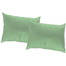 Dekokissen WIRTH, B:40cm L:60cm, gr&uuml;n, Polyester, Dekokissen_Sitzkissen_Kissenh&uuml;llen, "Lahnstein", Kissenh&uuml;lle ohne F&uuml;llung, 2 St&uuml;ck