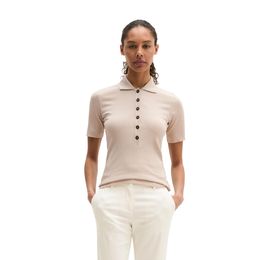 Marc O'Polo MARC O'POLO Damen Poloshirt "mit TENCEL Modal"linen beige, Gr. S, unifarben, Obermaterial: 58% Baumwolle, 38% Modal, 4% Elasthan, Shirts