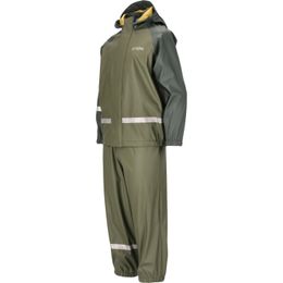 ZIGZAG Jungen Regenanzug "GILBO", gr&uuml;n, Gr. 86, mehrfarbig, 100% Polyester, Sportanz&uuml;ge, mit reflektierenden Elementen
