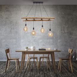 JUST LIGHT H&auml;ngeleuchten "EDGAR", beige (schwarz), 4, H: 120cm, 1 Stk., Leuchten, Leiter Optik, Abh&auml;ngung verstellbar - Reutlinger Verschluss, H&auml;ngeleuchte Esszimmerlampe Designerlampe Pendelleuchte