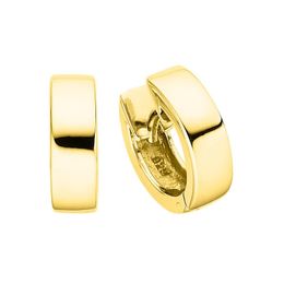 Paar Creolen Bruno Banani "Schmuck Geschenk Silber 925 Ohrschmuck Ohrringe", gold (gelbgoldfarben), Ohrringe, Damen, 13,2mm, Silber 925 (Sterlingsilber)