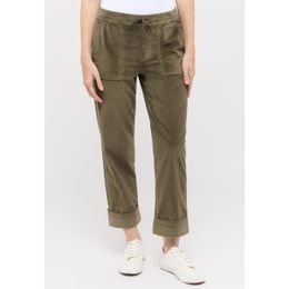 Angels Damen Schlupfhose "LIBERTA TU JUMP WORKER", gr&uuml;n, Gr. 40, Cord, Obermaterial: 75% Baumwolle, 23% Polyester, 2% Elasthan, Hosen, Sommerhose aus
