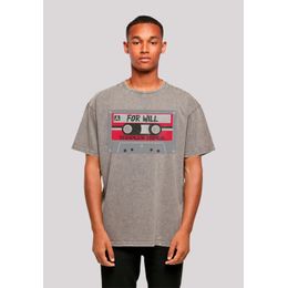 F4NT4STIC Herren T-Shirt "Stranger Things Cassette For Will Netflix", grau, Gr. XS, Obermaterial: 100% Baumwolle, Shirts, Premium Qualit&auml;t