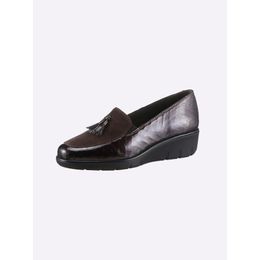 CLASSIC Damen Slipper, Gr. 39, braun, Veloursleder, Schuhe