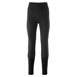 Gonso Damen Fahrradhose "Essential Tight Softshell W", schwarz, Gr. 38, 100% Polyester, Hosen, Damen Radhose mit Sitzpolster, Tight fit