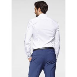 OLYMP Herren Businesshemd "No. Six super slim", wei&szlig;, Gr. 45, Web, Obermaterial: 97% Baumwolle, 3% Elastolefin, Hemden, super slim, Comfort Stretch,
