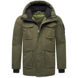 STONE HARBOUR Herren Winterjacke "Edriik XX", gr&uuml;n, Gr. M, Oberstoff: 56% Polyester, 44% Nylon. Futter: 100% Polyester. Wattierung: 100% Polyester.